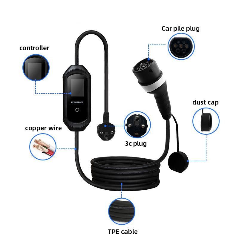 HD-OB102 Portable Household Charger with 8A-32A Current Adjustment 3W ...